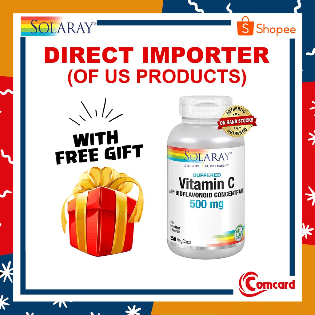 Solaray Buffered Vitamin C with Bioflavonoid Concentrate 500 mg, 100 Capsules | CPM | Shopee ...