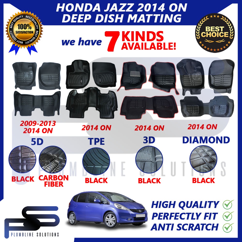 5D / 5D Diamond Black Deep Dish for Honda Jazz GK High Quality OEM ...