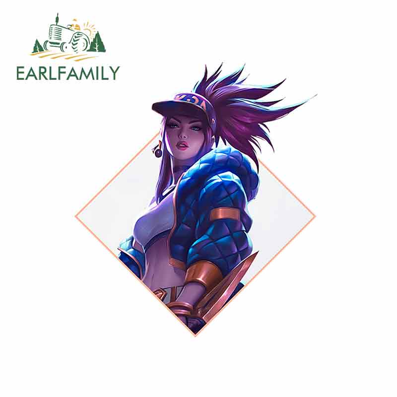 EARLFAMILY 13cm x 11.6cm Akali Kda Girl Funny Car Stickers Cartoon ...
