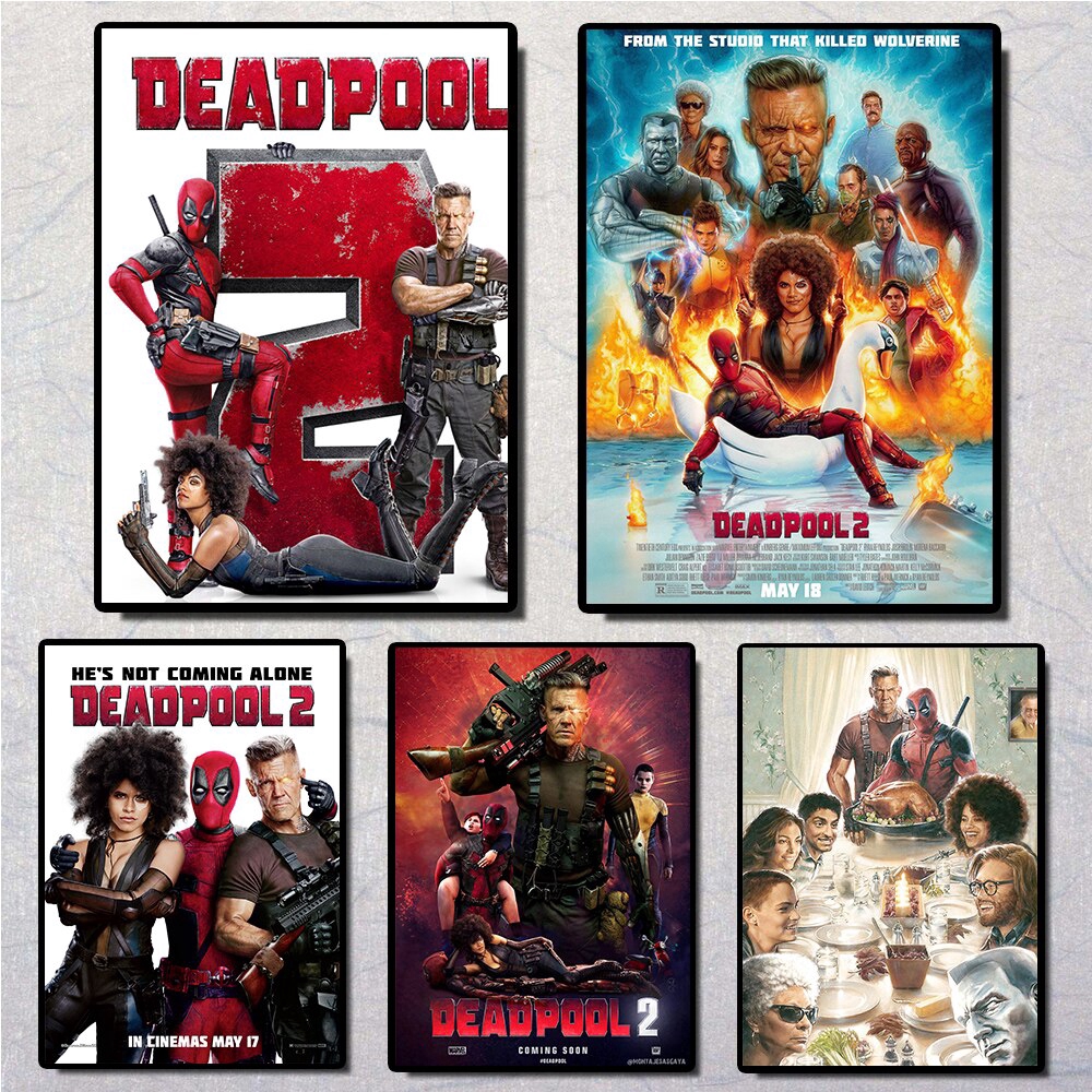 Marvel Comics Movie Deadpool 2 Coated Poster Home Decor White Paper ...