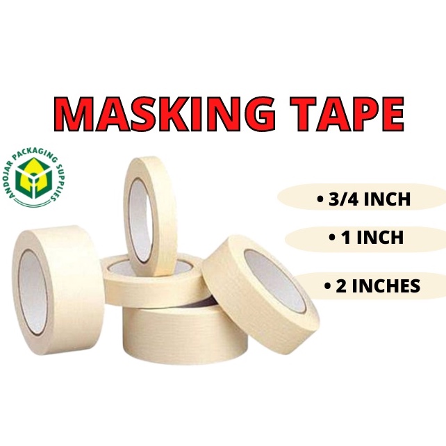 Masking Tape 2inch 1inch 3/4inch | Shopee Philippines