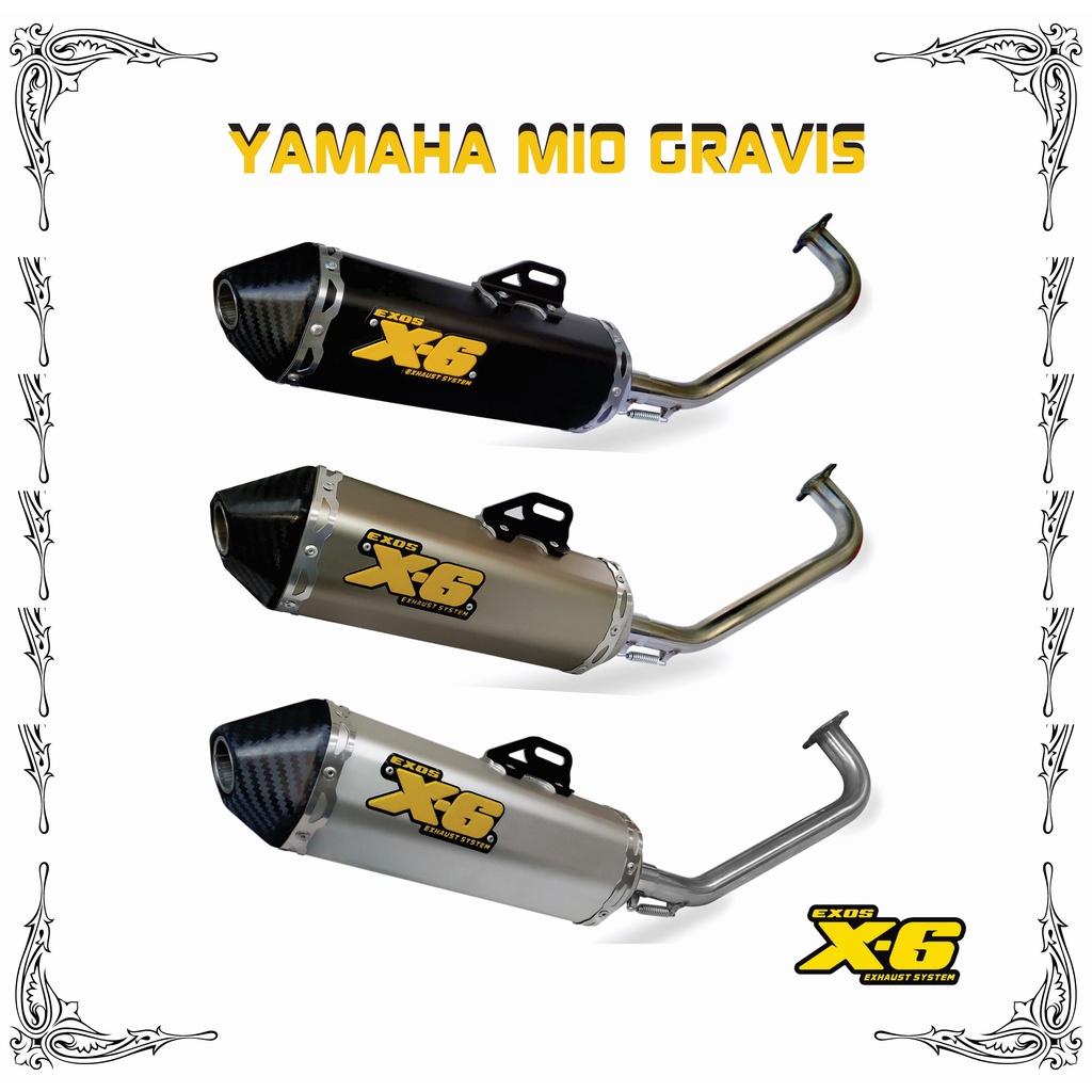 EXOS X6 Yamaha Mio Gravis Full Exhaust System | Shopee Philippines