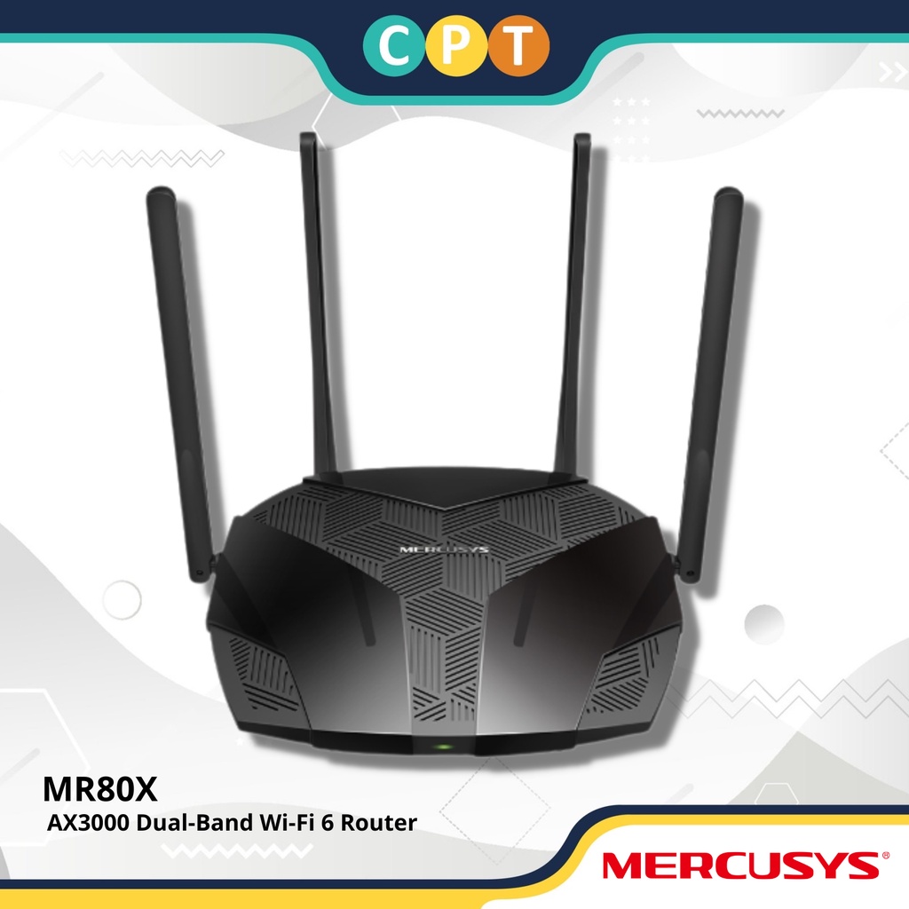 Mercusys MR80X AX3000 Dual-Band Wi-Fi 6 Router | Shopee Philippines