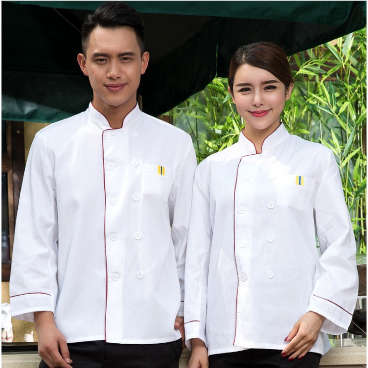 Restaurant Clothing Hotel Chef Overalls Long Sleeve Uniform | Shopee ...