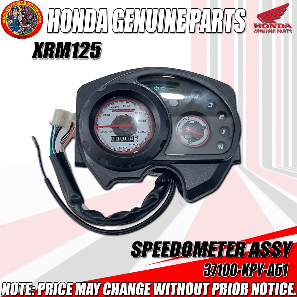 XRM 125 SPEEDOMETER ASSY (HPI) (Genuine: 37100-KPY-A51) | Shopee ...