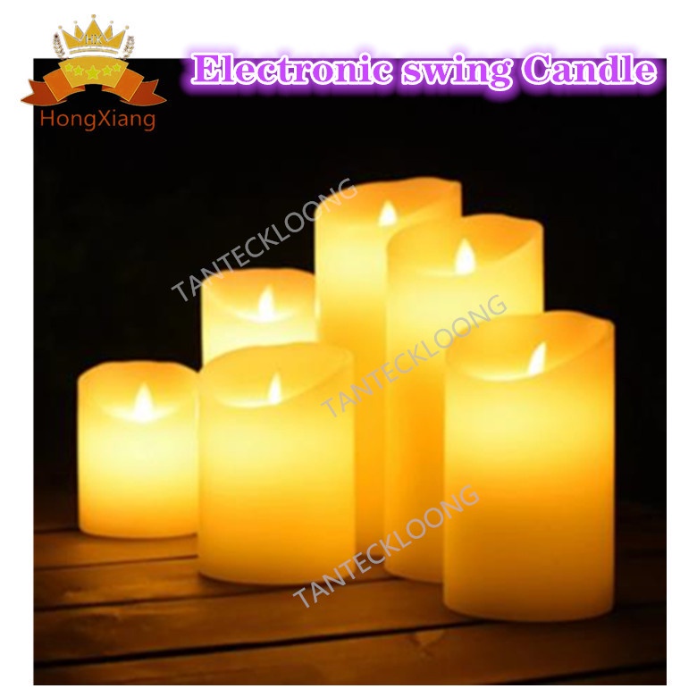 Battery-LED Electronic swing Candle 3x 3A Battery Powered LED light ...