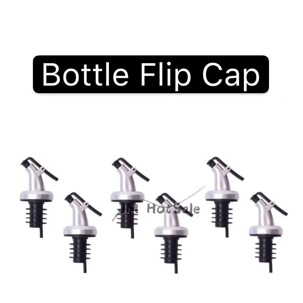 (12pcs) Oil Sauce Vinegar Bottle Flip Cap Stopper Dispenser Pourer ...