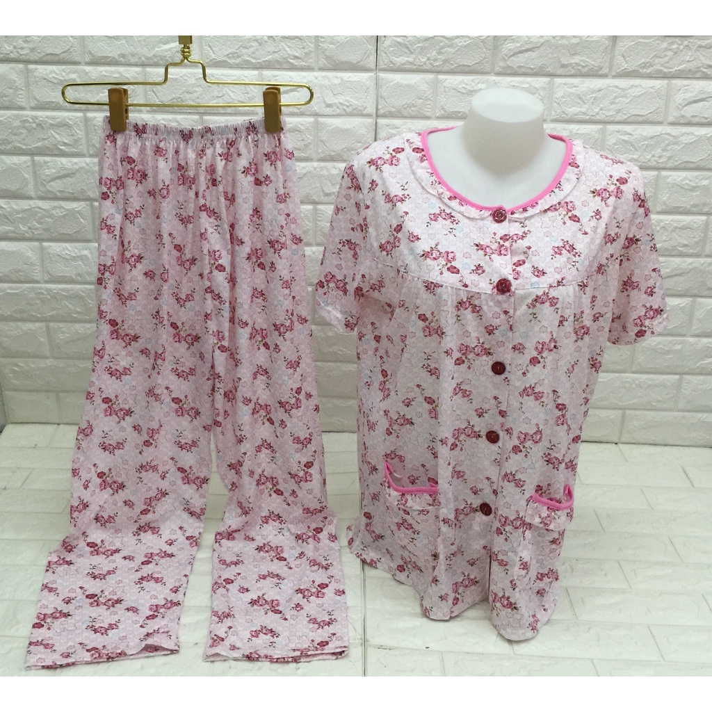 Floral Pajama Terno Set Sleep wear Free Size | Shopee Philippines