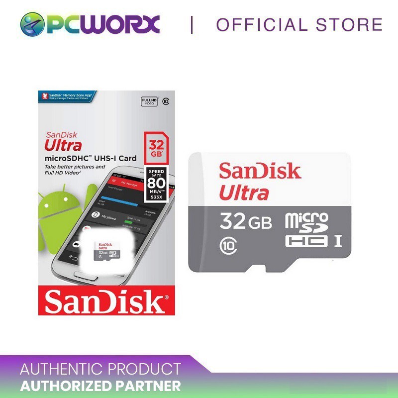 Sandisk SDSQUNR-032G-GN3MN 32GB Ultra microSDXC | SanDisk Micro SD Card | Shopee Philippines