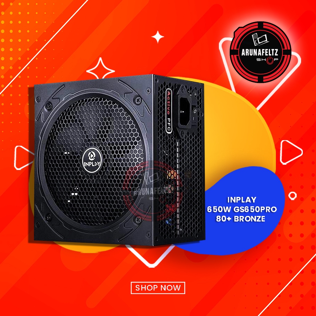 INPLAY 650W GS650PRO 80+ BRONZE TRUE RATED POWER SUPPLY | Shopee ...