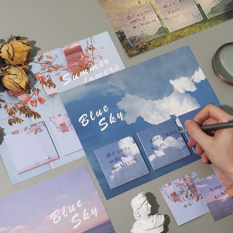 [Ready Stock] 60 Sheets Japanese Landscape Sticky Note Set Creative ...