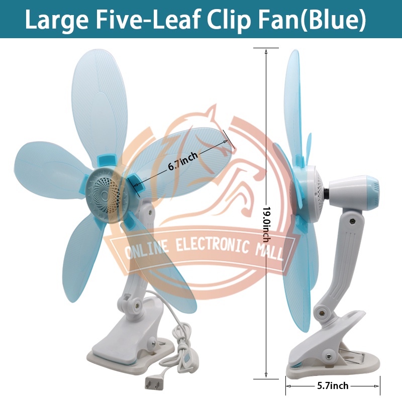 BZ Ultra-large wind portable clip-on fan with four/five wings（Factory ...