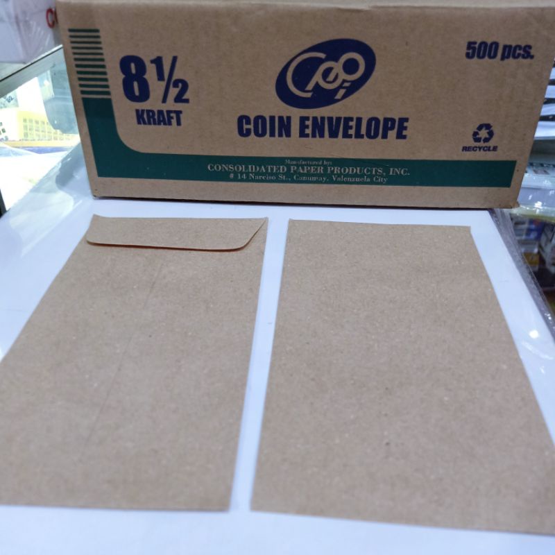 Coin envelope Kraft brown money envelope (20 PC's in one pack) | Shopee ...