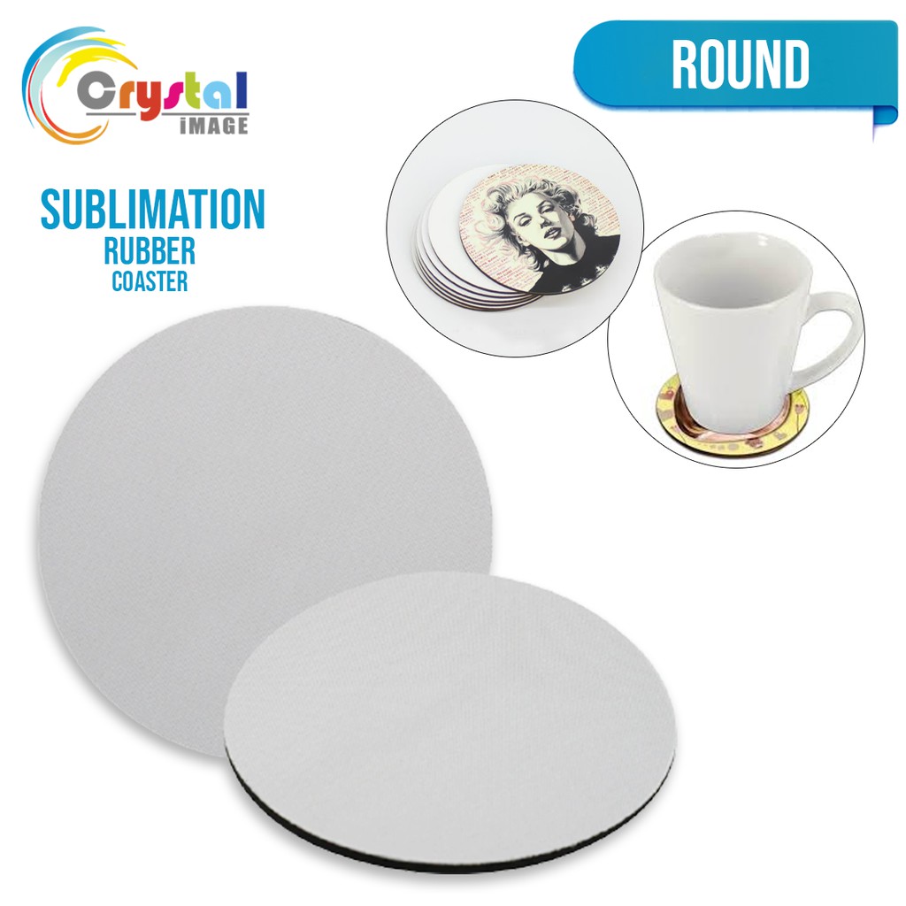 Sublimation Rubber Coaster Pad 10cm Printable Blank Subli-Coaster ...