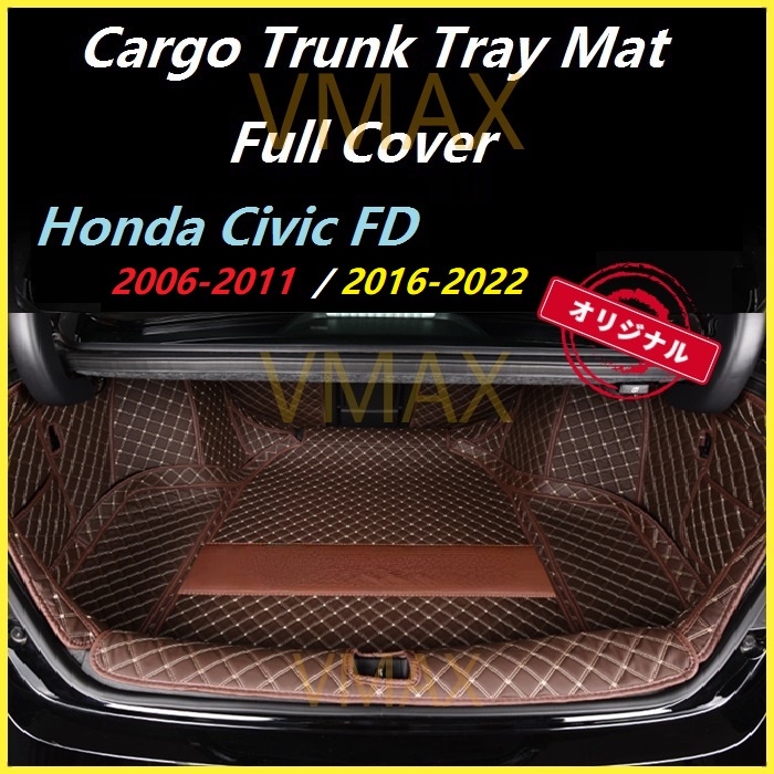 Honda Civic FD 2006 - 2011/2016-2022 Cargo Trunk Tray Mat Compatible ...