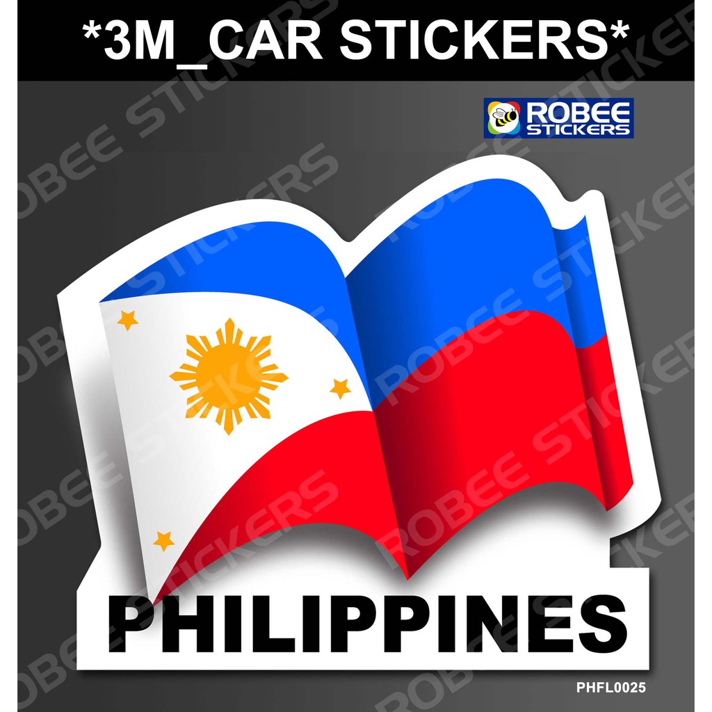 Sticker Decal Philippine Flag Zigzag 3M Die Cut | Shopee Philippines