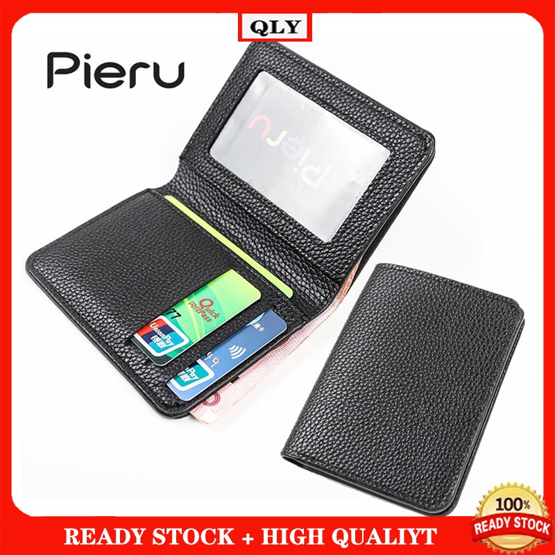 Simple Ultra-thin Multi-function Small Wallet Soft PU Leather Mini Card ...