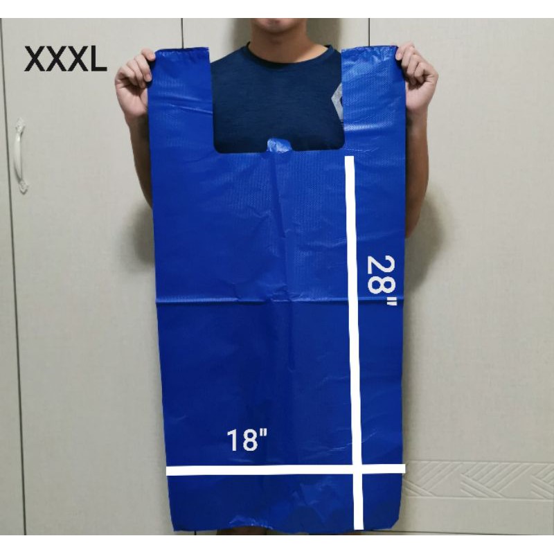 (Per Piece) XXXL Blue Plastic Heavy Duty Large Plastic Jumbo Plastic ...