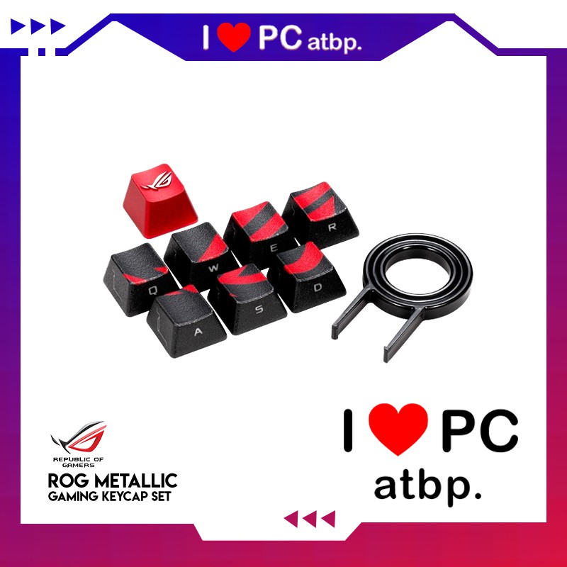 ASUS ROG Gaming Keycap Set (7 Keys, 1 3D ROG Metallic Keycap, Puller ...