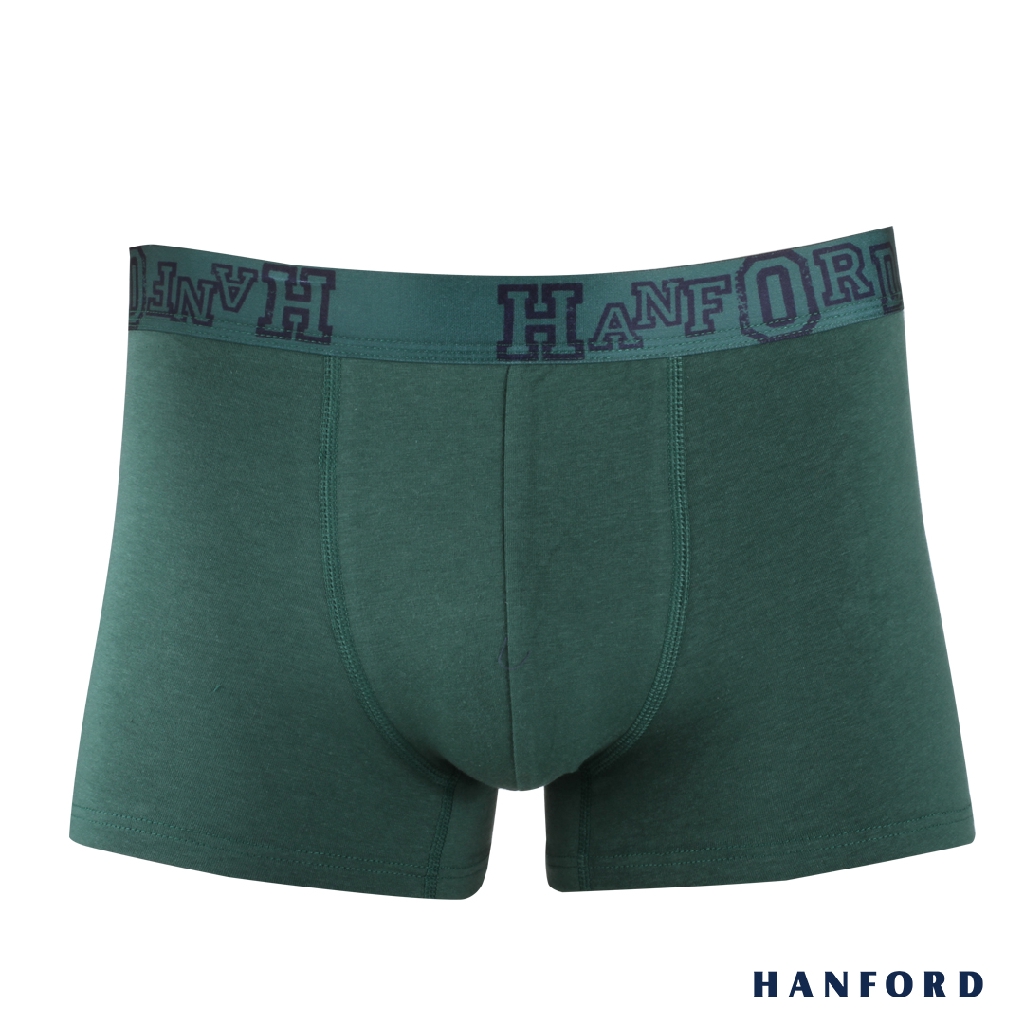Hanford Men Cotton w/ Spandex Boxer Briefs Downtown - Dark Green ...