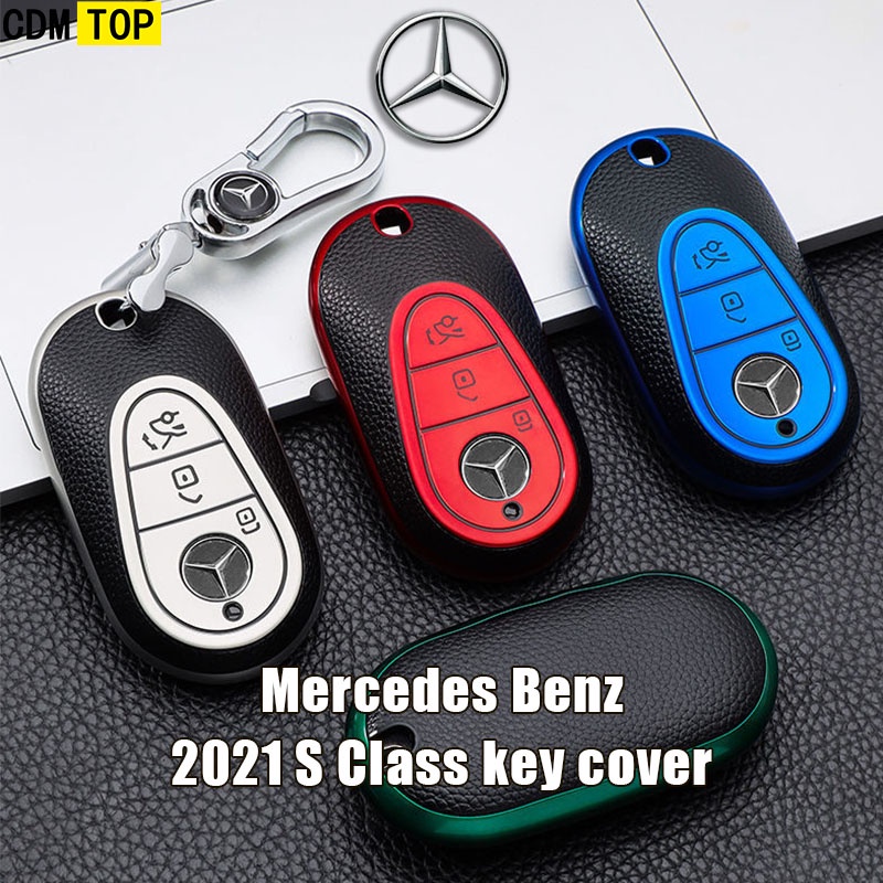 For Benz Car Key Case Cover Shell for Mercedes Benz 2021 C Class S ...