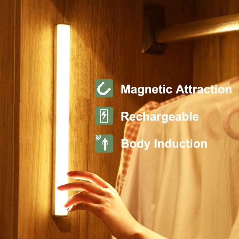 15/20/30CM LED Motion Sensor Rigid Night Light Portable Multipurpose ...