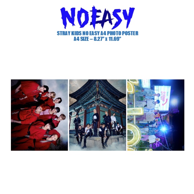 STRAY KIDS NO EASY A4 PHOTO POSTER-PRINT | Shopee Philippines