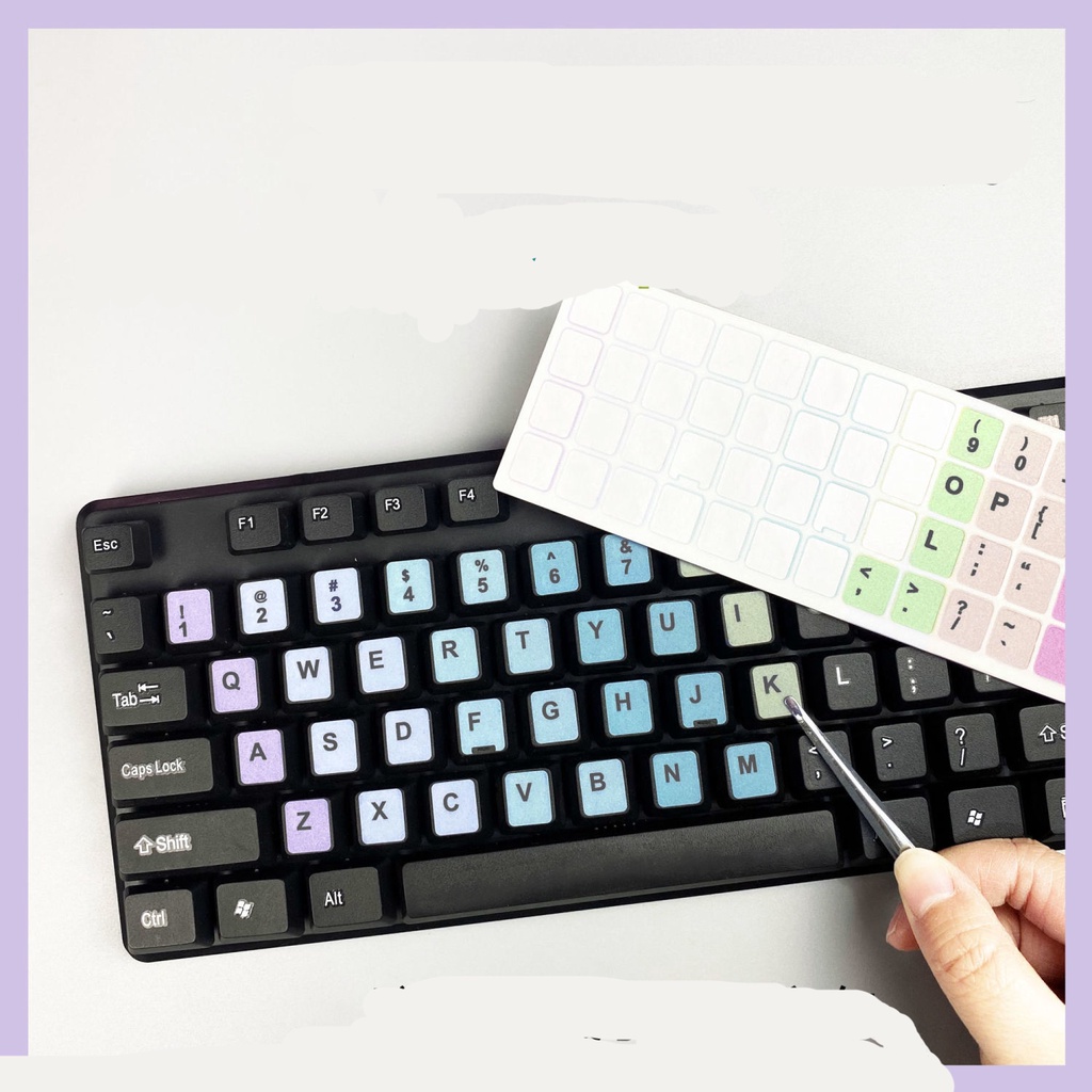 Cute Keyboard Stickers Colorful Cartoon Stickers Hard-Wearing Non ...