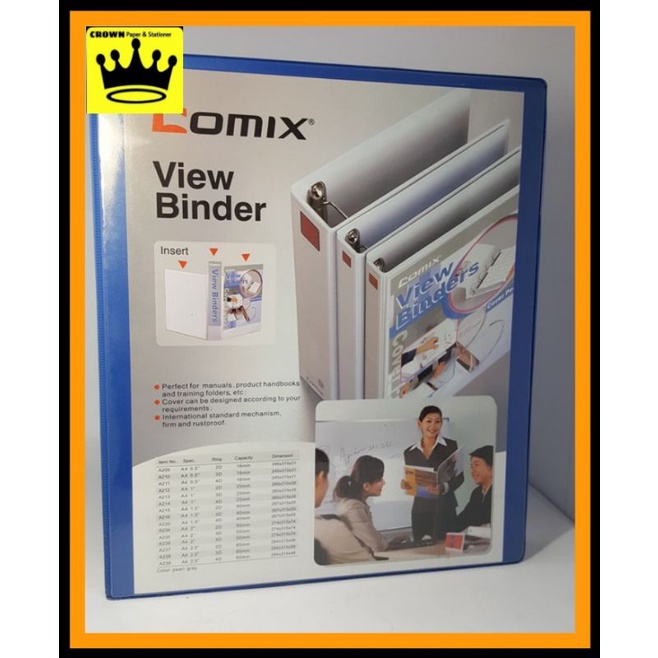1x 3 RING BINDER ( COMIX )(Blue & White) | Shopee Philippines
