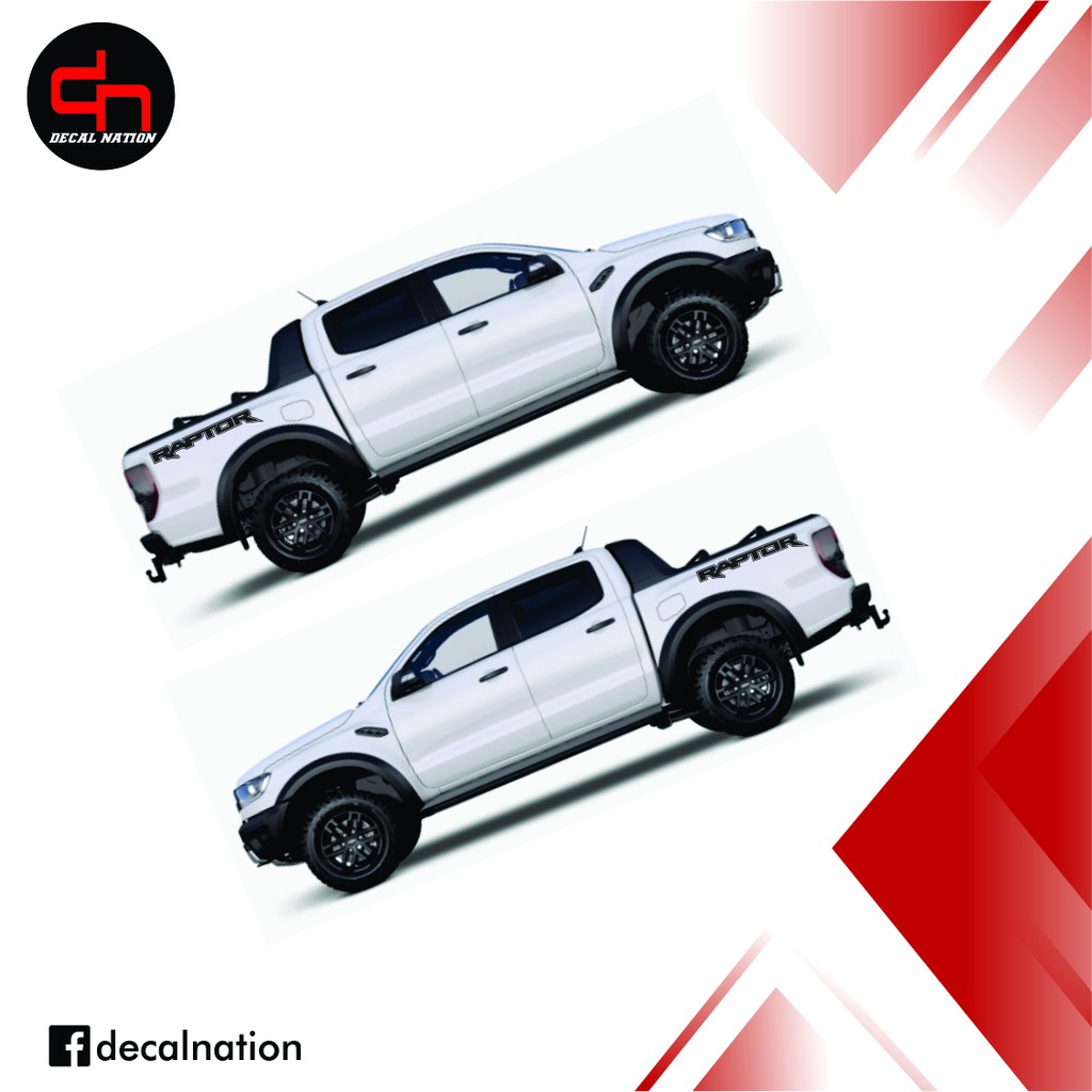 Ford Ranger RAPTOR Logo 35"x 5.91"inches Design 4 Color Black Cut Out ...