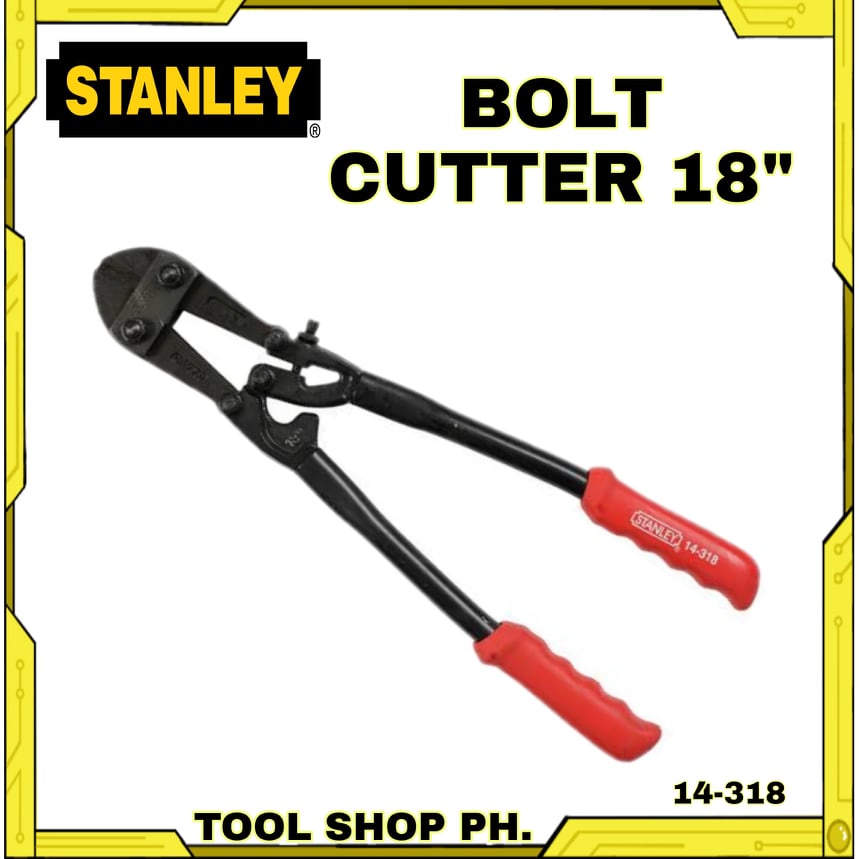 STANLEY Heavy Duty Bolt Cutter 18 inches (14-318) (Black/Red) | Shopee ...