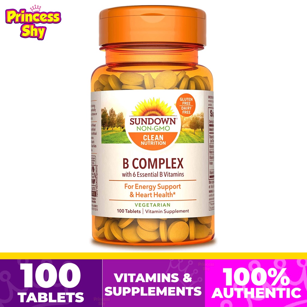 Sundown Naturals B Complex Multivitamin Supplement 100 Tablets | Shopee ...