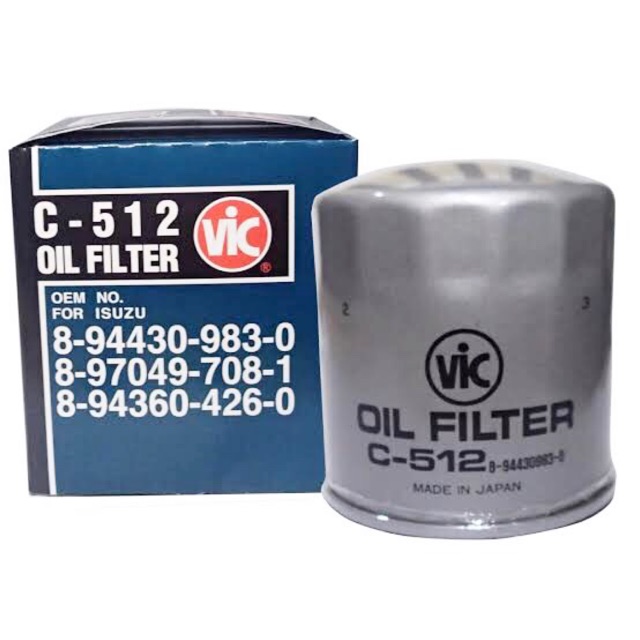 Vic Oil Filter C-512 for isuzu/crosswind/fuego/elf (C512) | Shopee Philippines