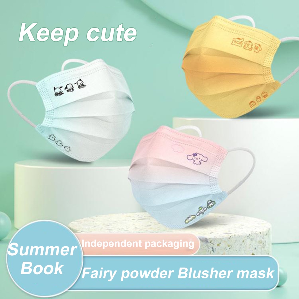 Gradient Color Adult Mask KN95 Cartoon Mask KF94 Disposable Mask ...