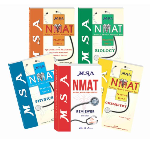 MSA NATIONAL MEDICAL ADMISSION TEST (NMAT) REVIEWER SET (5 BOOKLETS ...