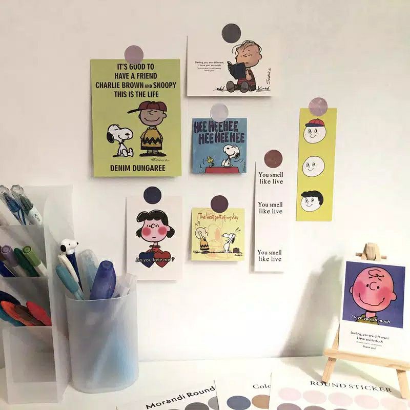 Ins Cute Snoopy Poster / Art Wall / Wall Decoration / Korean Room ...