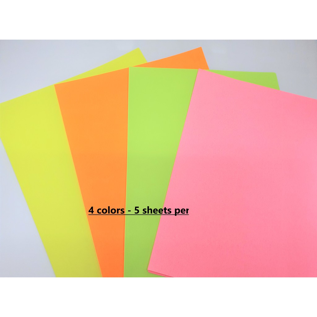 Flourescent Paper - 72 gsm (Assorted colors) | Shopee Philippines