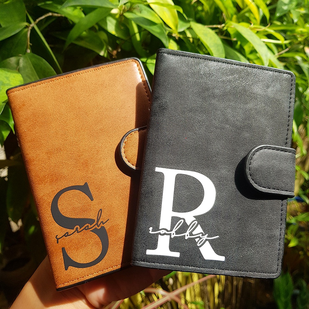 Passport Holder Leather Personalized with Name | Shopee Philippines