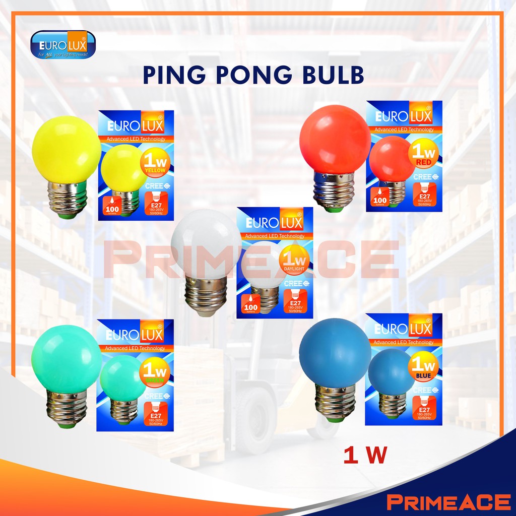 Ping Pong Bulb (Eurolux) | Shopee Philippines