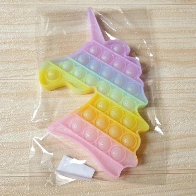 Pop it unicorn glitter pop its fidget toy tiktok anti stress Toys ...