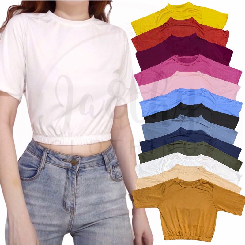 Ja8thy Joy Garter Crop Top Plain & Tie Dye | Shopee Philippines