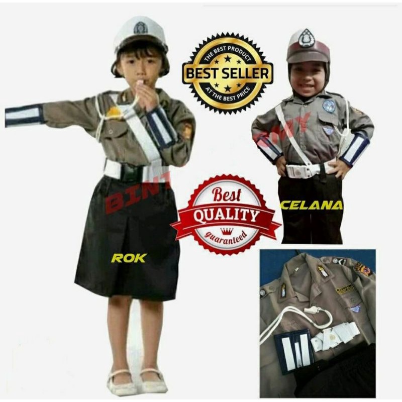 CHILDREN'S PROFESSIONAL UNIFORM FOR CHILDREN'S POLICE POCIL TK/PAUD ...