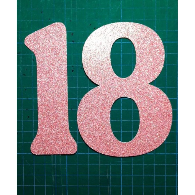 18 glittered cardstock cake topper hard board | Shopee Philippines