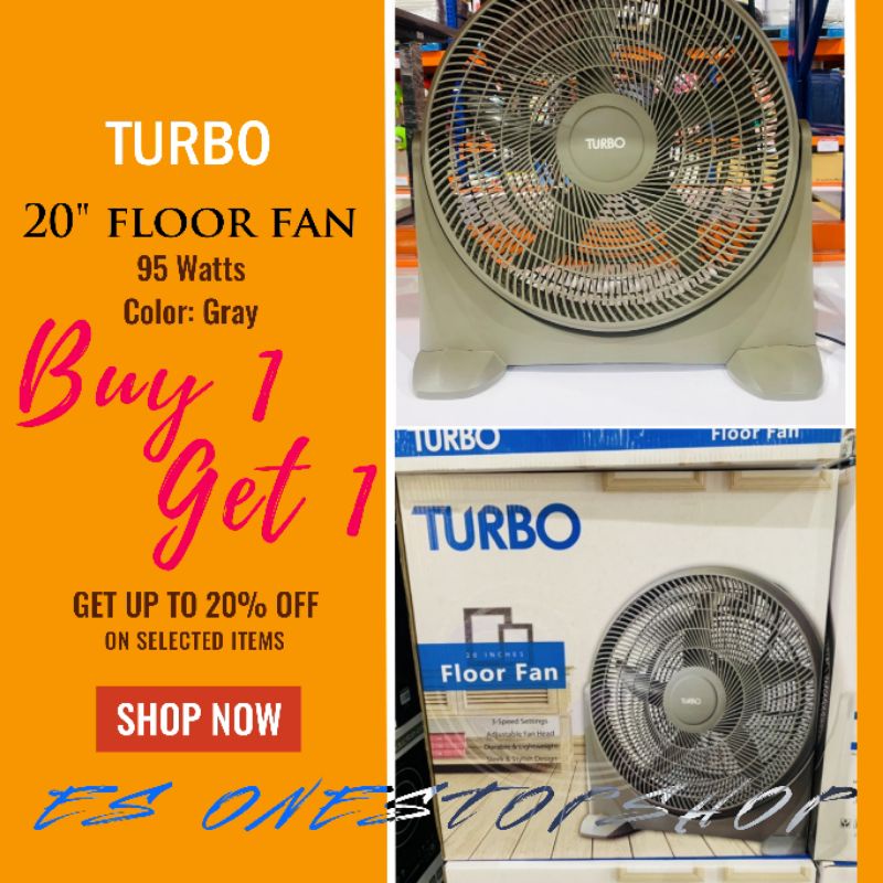 20" Turbo 95w Electric Floor / Box Fan 20 inches Buy1 Get1 | Shopee ...