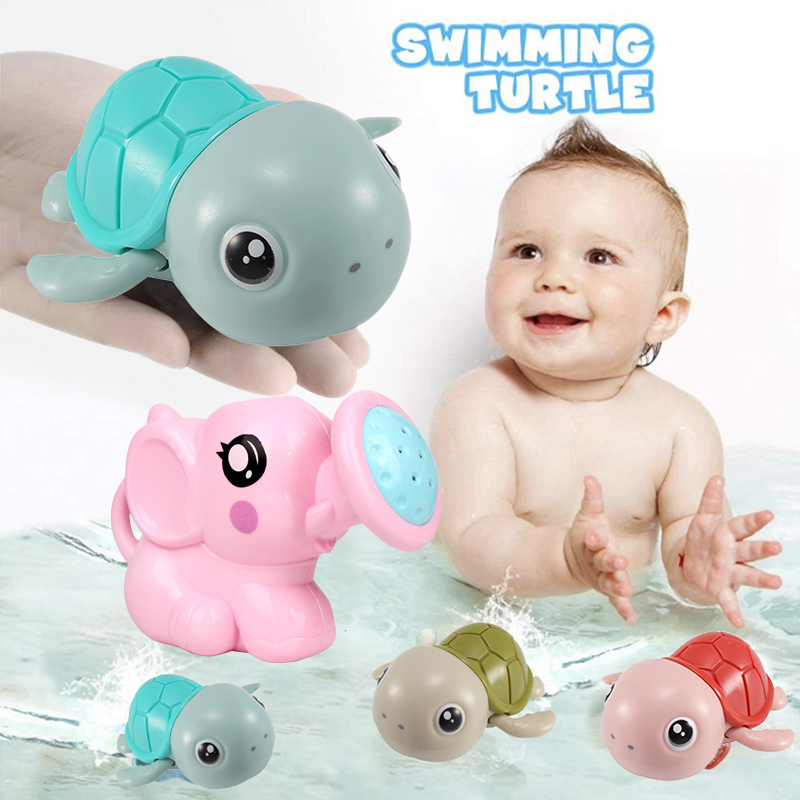 Little Turtle Elephant Toy Shower Cute Water Gliding Baby Bath Toys ...