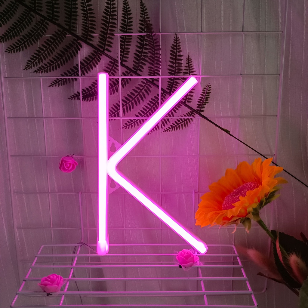 Neon Letter Sign Neon Words LED Alphabet Neon Art Lights Wall Decor ...