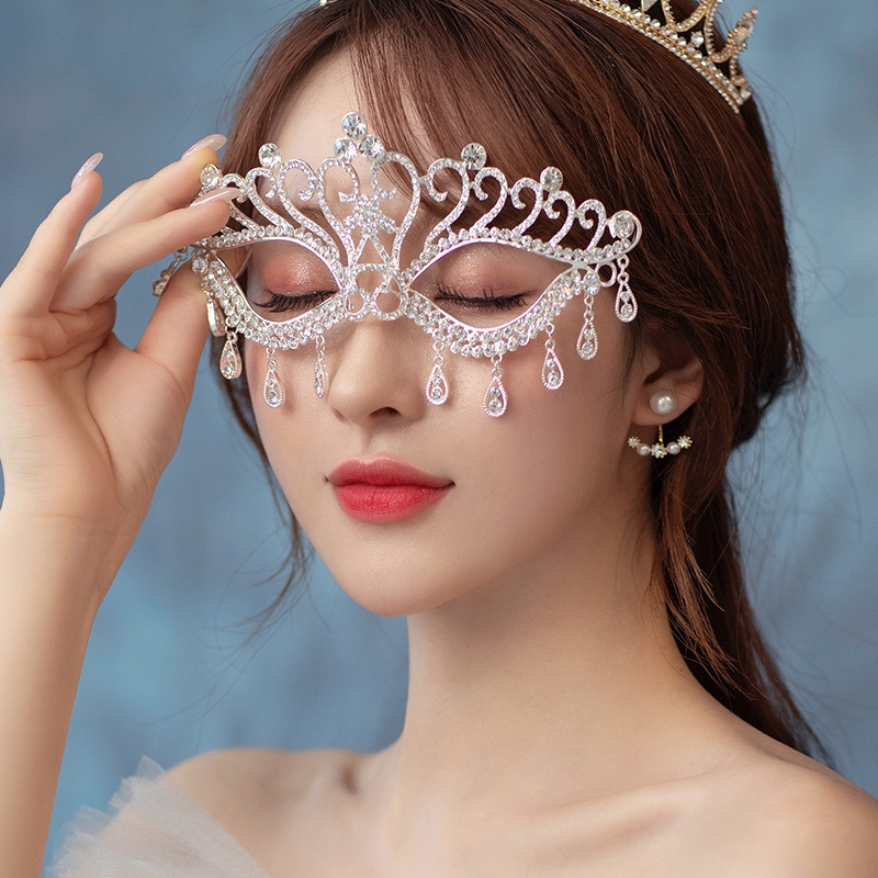 Bridal Prom Mask Fashion Party Party Accessories Crystal Tassel ...