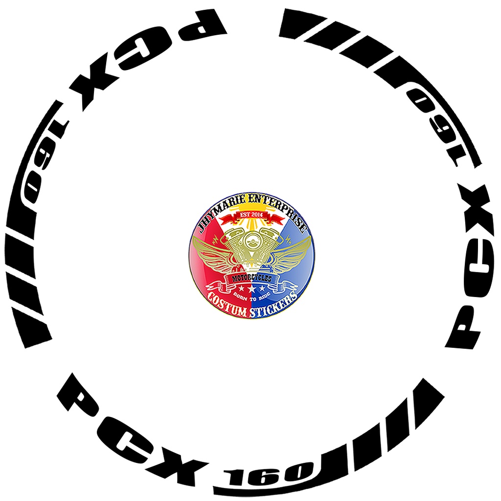 HONDA PCX 160 MAGS STICKER set for 2 wheels both sides front and rear ...