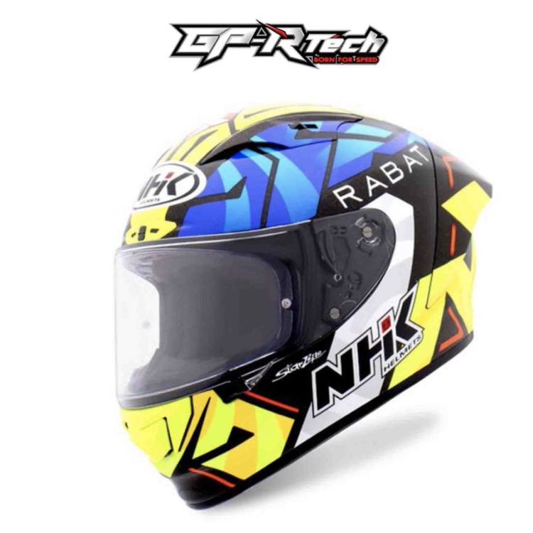 NHK Helmet GPR TECH V2 Tito Rabat Long Spoiler Double D Ring (Free ...