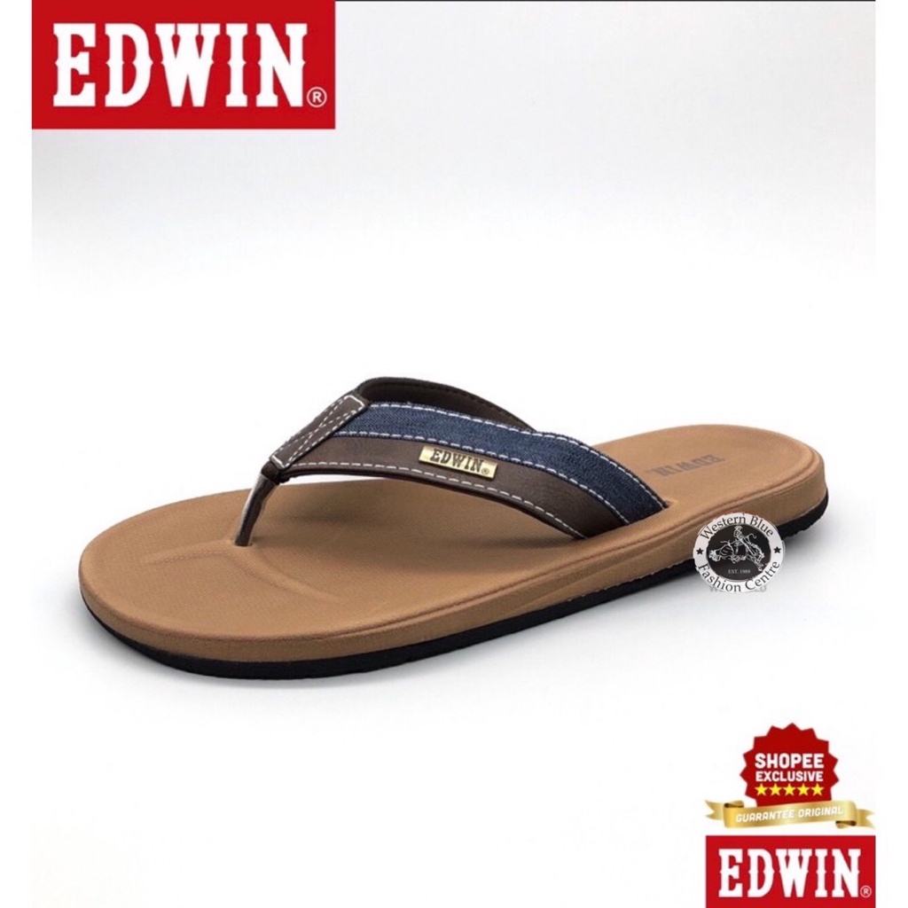 EDWIN SIGNATURE COMFORT SANDAL SLIPPER EDWIN ( E10399 ) | Shopee ...